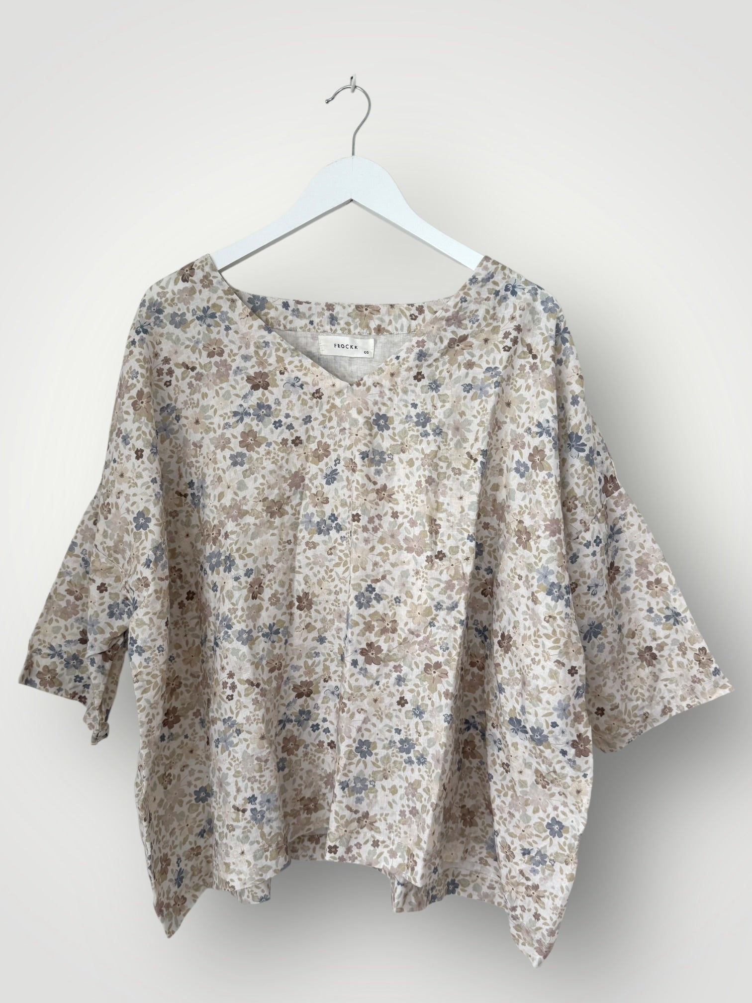 lydia top - flower patch linen – frockk