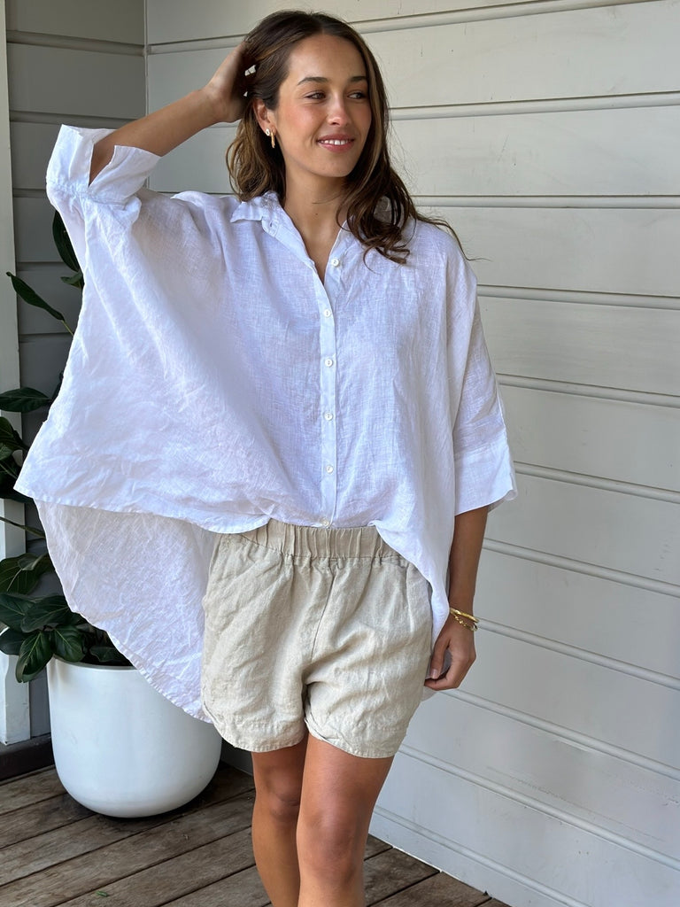 abbey short - natural linen – frockk