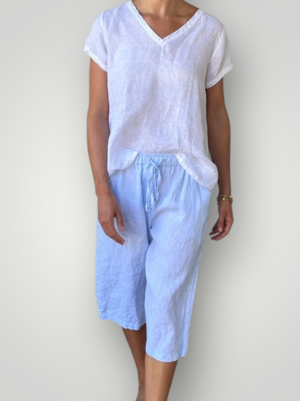 billy short - soft blue linen – frockk